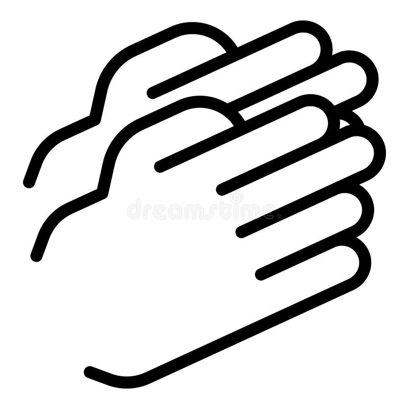 Handclap Icon Outline Vector. Hand Clap Stock Vector - Illustration of ...