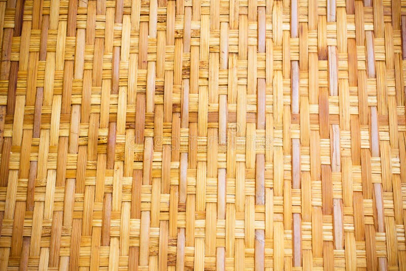 Handcraft Bamboo Weaving Texture Background. Stock Image - Image of ...