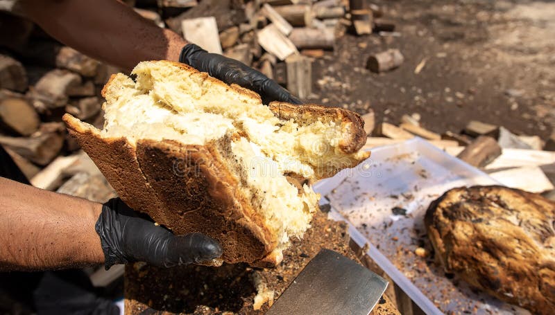 Handcraft Hot Bread after Baking and Fresh Out from the Oven Stock ...