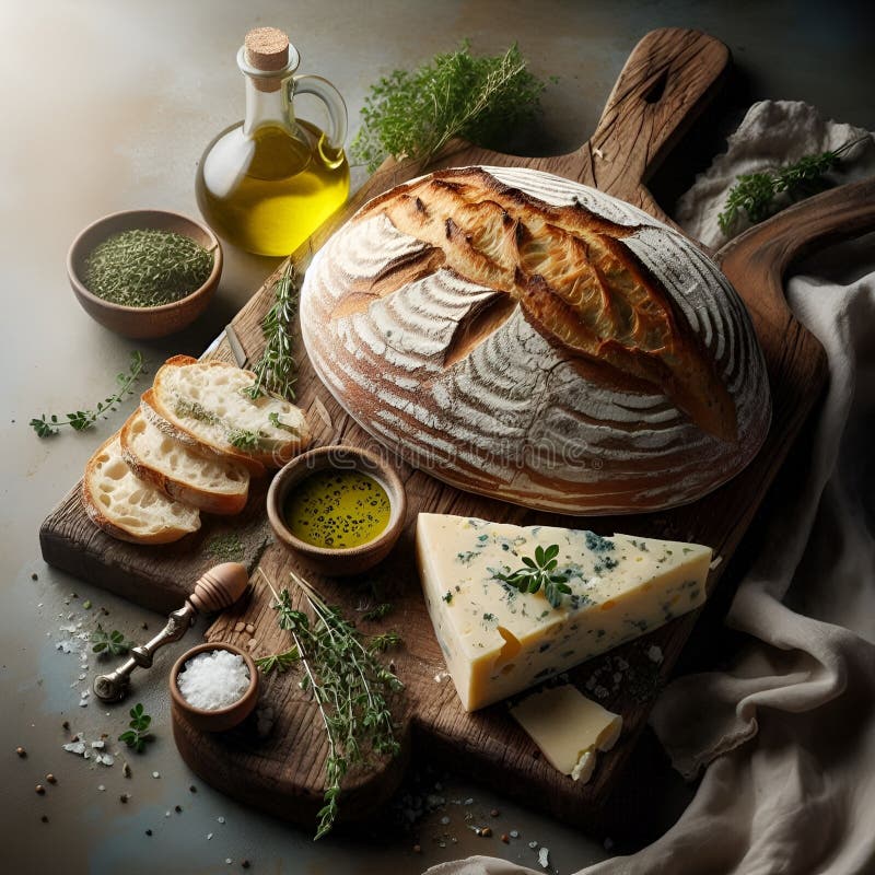 Handcrafted Artisan Bread stock illustration. Illustration of cozy ...