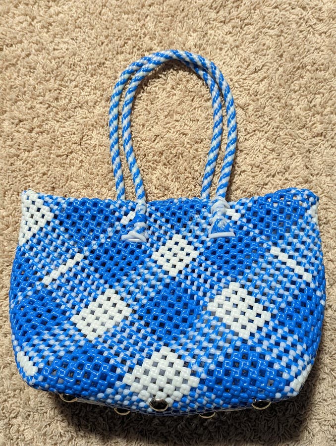 Handcrafted Blue Wire Bag from India Stock Photo - Image of jewellery ...