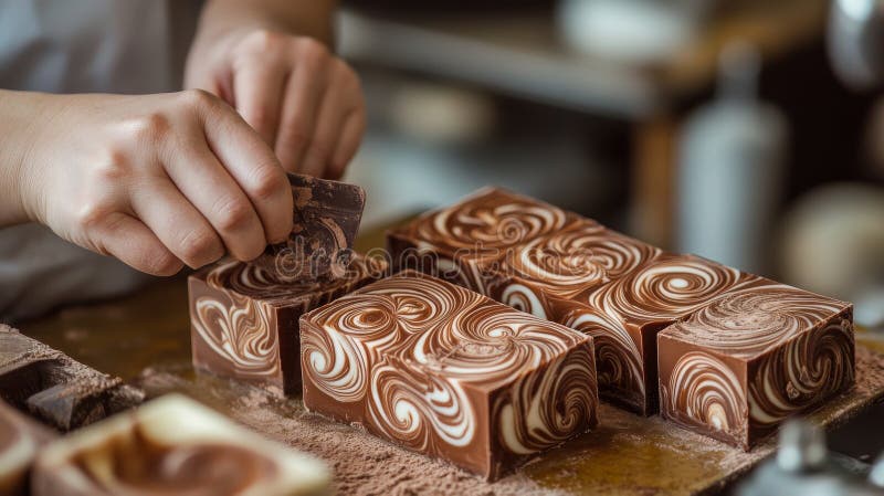 Handcrafted Chocolate Orbs Featuring Cosmic Patterns Displayed on a ...