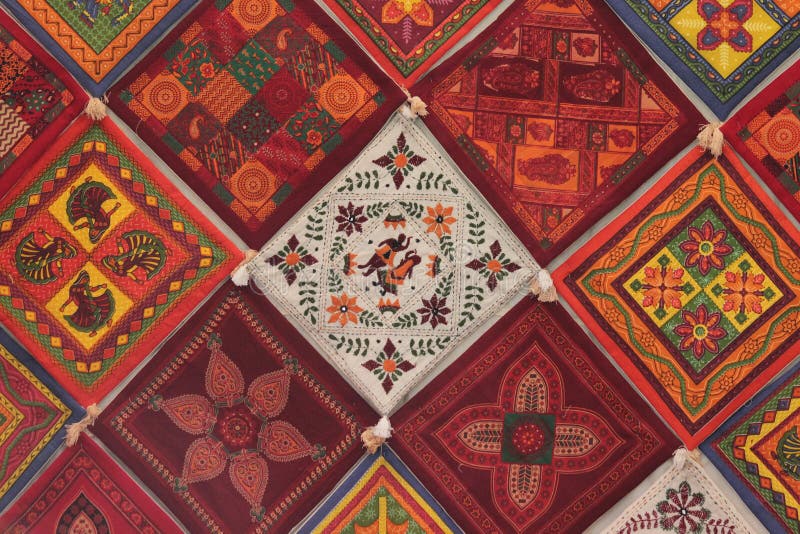 Handcrafted Colorful Cloth Art Stock Image - Image of handcraft, floor ...