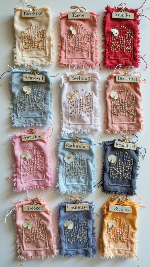 Handcrafted Embroidered Textile Patterns with Scrabble Tiles and ...