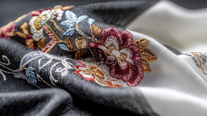 Handcrafted Embroidery Showcase Textile Studio Closeup Image Artistic ...