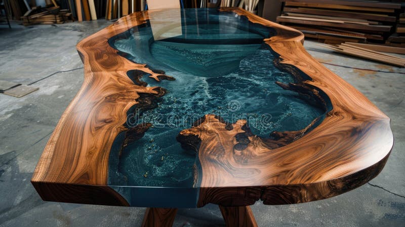 Handcrafted Epoxy River Table Showcases Unique Design and Craftsmanship ...