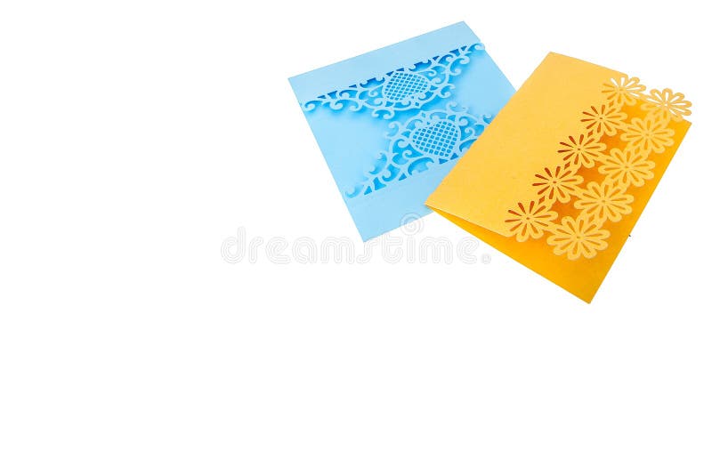 Handcrafted Gift Card Cut Out of Multicolor Designer Paper Stock Photo ...