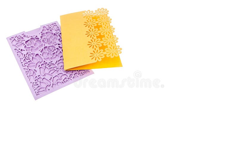 Handcrafted Gift Card Cut Out of Multicolor Designer Paper Stock Image ...