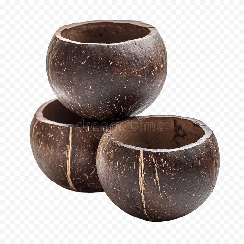 Handcrafted Hindu Coconut Shells Stock Photo - Illustration of fresh ...