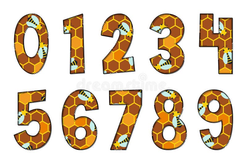 Handcrafted Honeycomb Letters. Color Creative Art Typographic Design ...