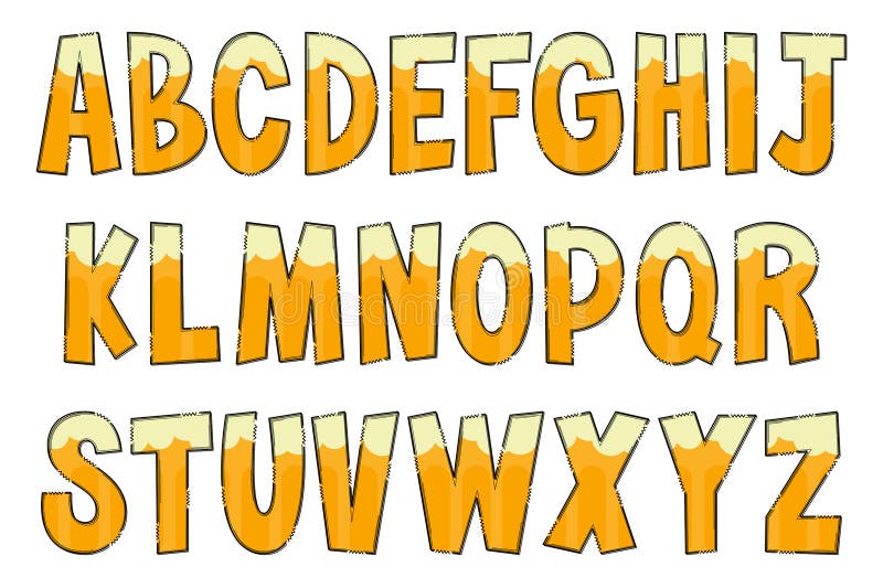 Handcrafted Ice Beer Letters. Color Creative Art Typographic Design ...