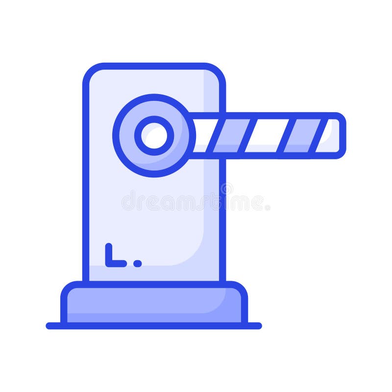 A Handcrafted Icon of Traffic Barrier, Stop Barrier, Stop Check Post ...