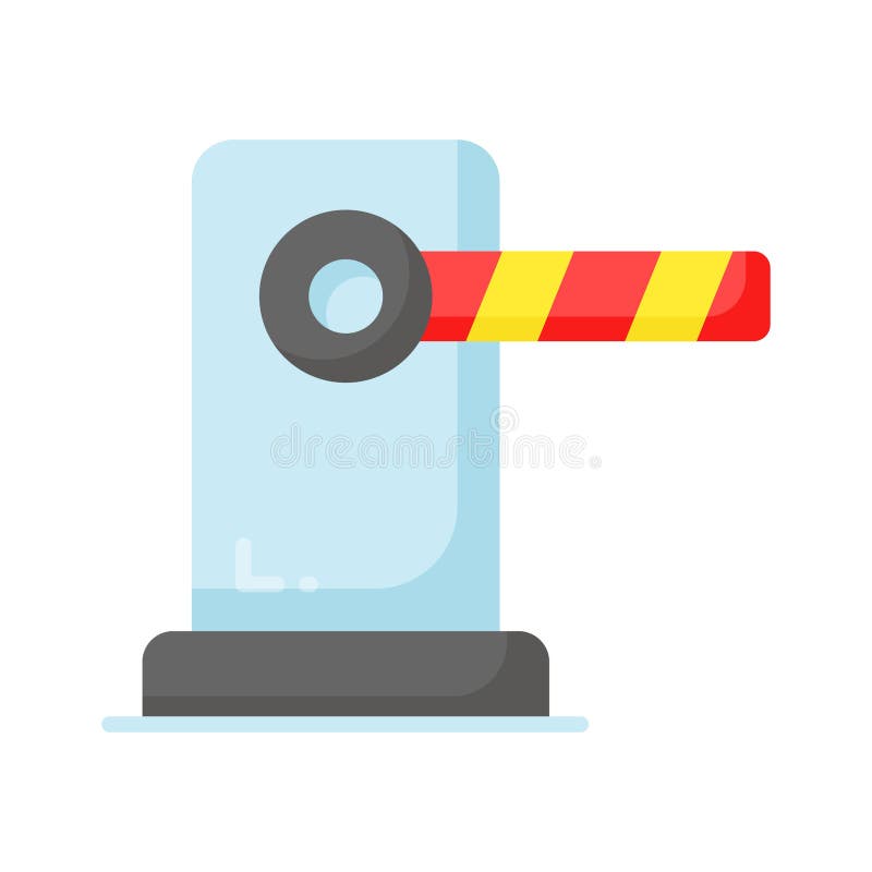 A Handcrafted Icon of Traffic Barrier, Stop Barrier, Stop Check Post ...