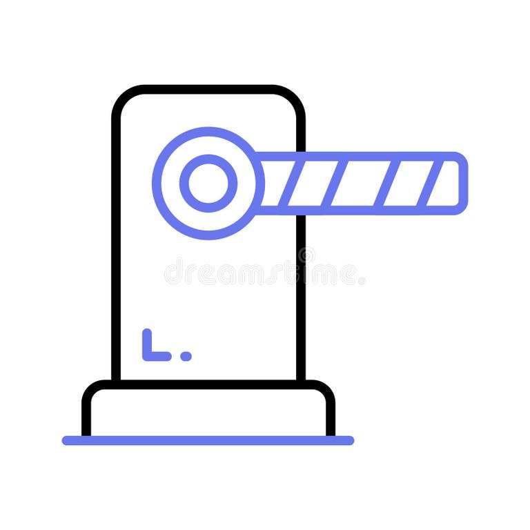 A Handcrafted Icon of Traffic Barrier, Stop Barrier, Stop Check Post ...