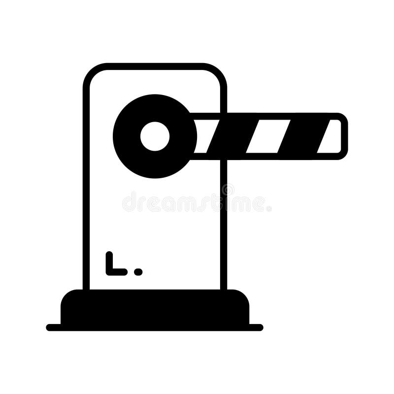 A Handcrafted Icon of Traffic Barrier, Stop Barrier, Stop Check Post ...