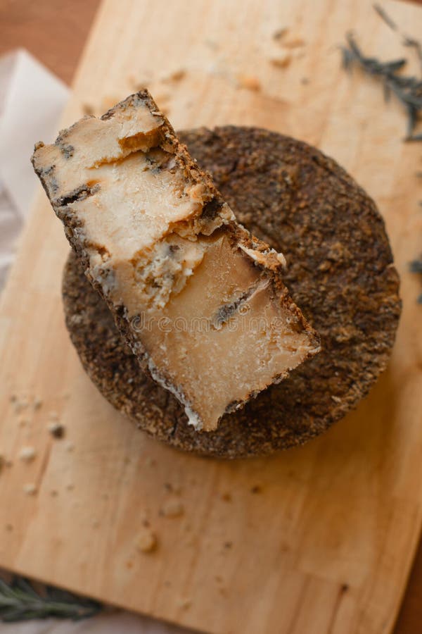 Rustic Display of Traditional Italian Artisan Cheeses Stock Photo ...