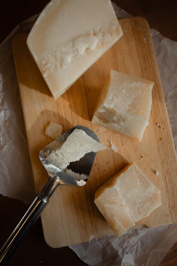 Rustic Display of Traditional Italian Artisan Cheeses Stock Image ...