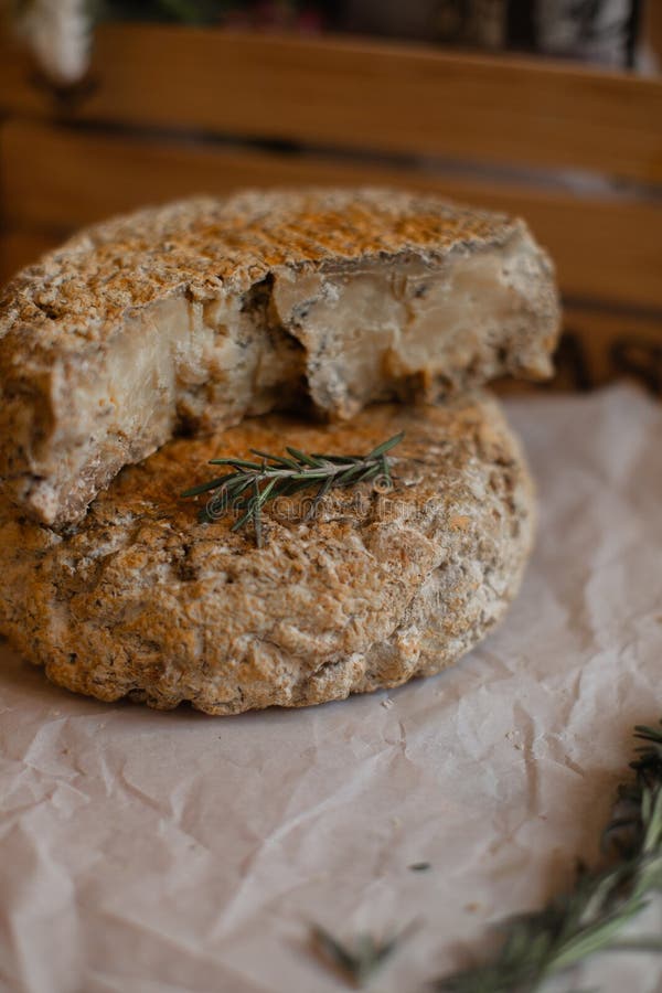 Rustic Display of Traditional Italian Artisan Cheeses Stock Photo ...