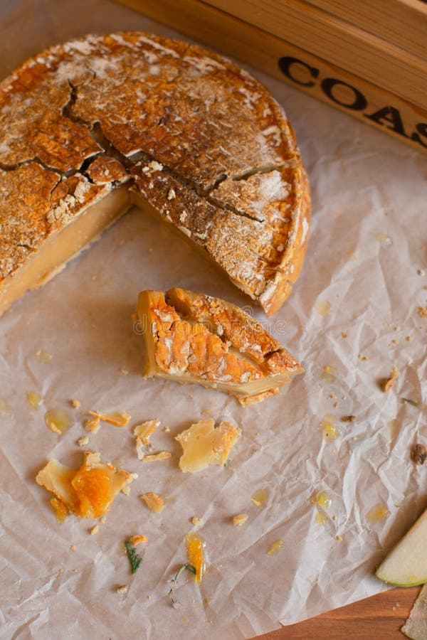 Rustic Display of Traditional Italian Artisan Cheeses Stock Photo ...