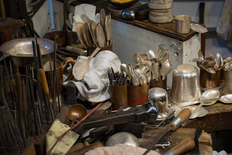 Silversmith Tools stock photo. Image of work, studio, people - 9171824