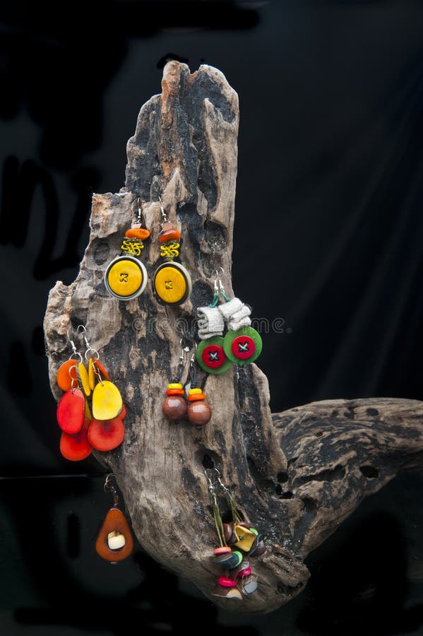 Handcrafted Jewelry Handmade Stock Image - Image of necklaces, corozo ...