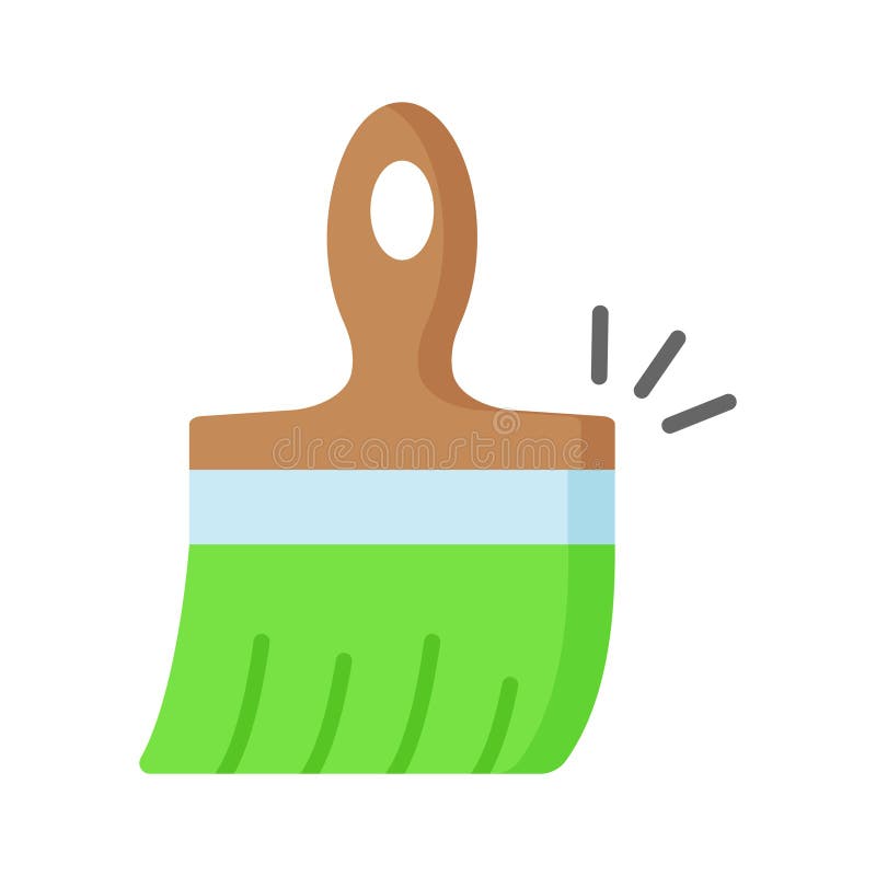 Handcrafted Modern Flat Vector of Paint Brush, Customizable Icon Stock Vector - Illustration of ...