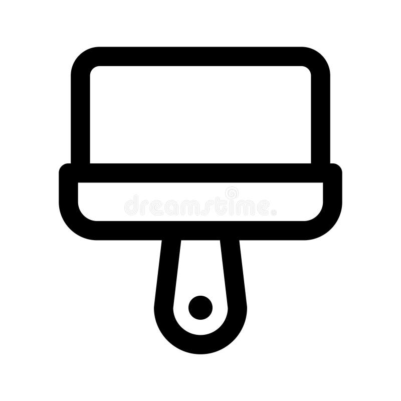Handcrafted Modern Vector of Paint Brush, Customizable Icon Stock ...