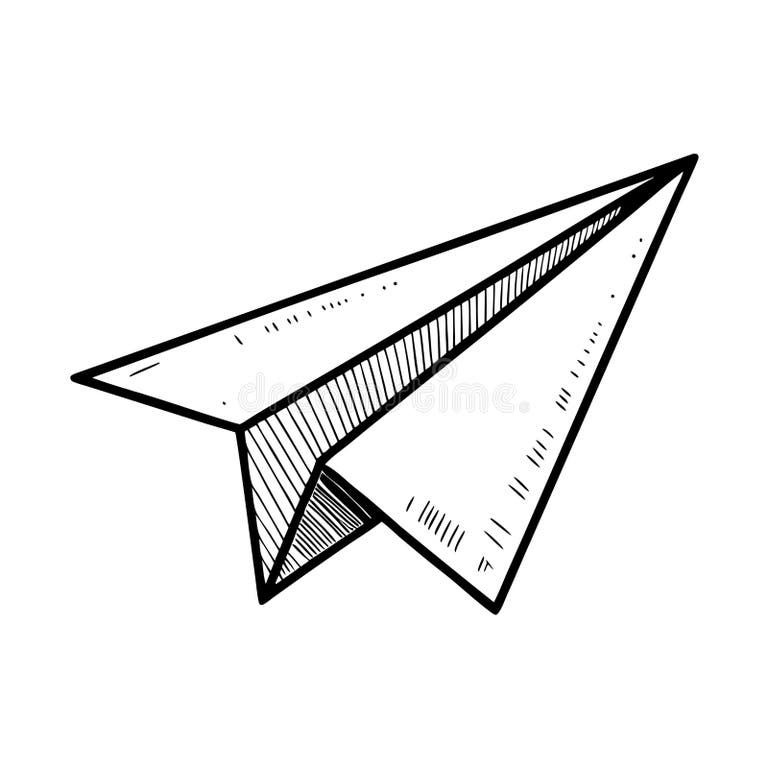 Handcrafted Paper Airplane Vector for Creative Projects and Educational ...