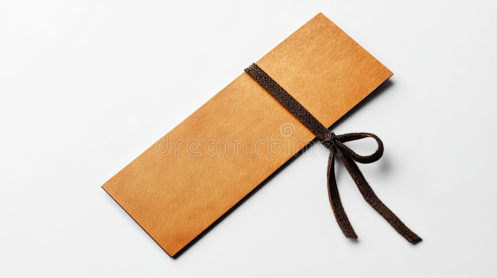 Handcrafted Rustic Bookmark on White Background with Ample Copy Space ...