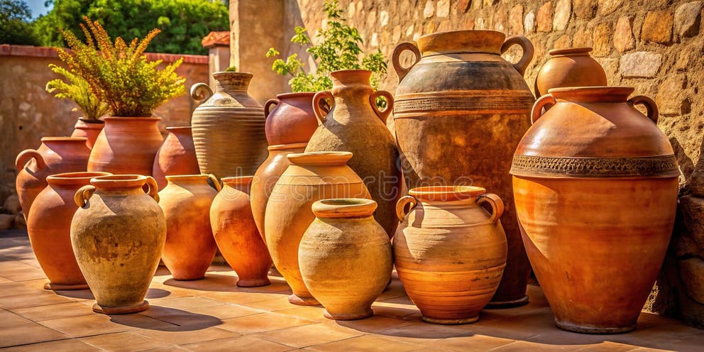 Handcrafted Rustic Clay Water Jars a Timeless Tradition for Hydration ...