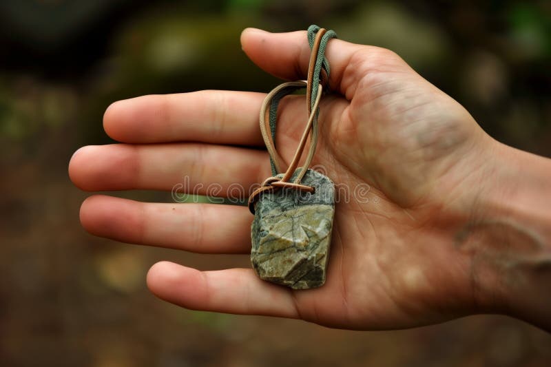 Handcrafted Stone Sling in a Hand Stock Image - Image of ancient ...