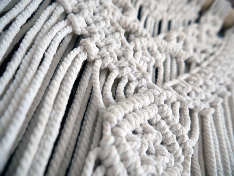 Handcrafted Wall Decoration Made with Macrame Stock Image - Image of ...