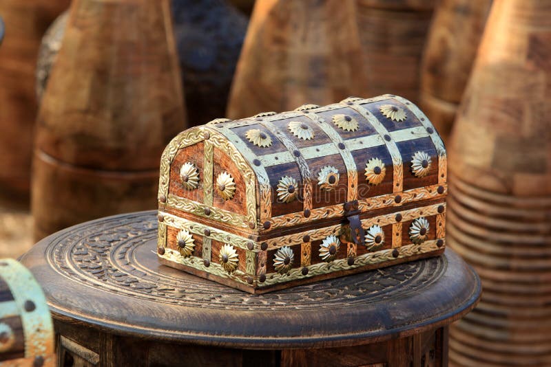 Handcrafted wooden chest stock image. Image of painted - 65950237