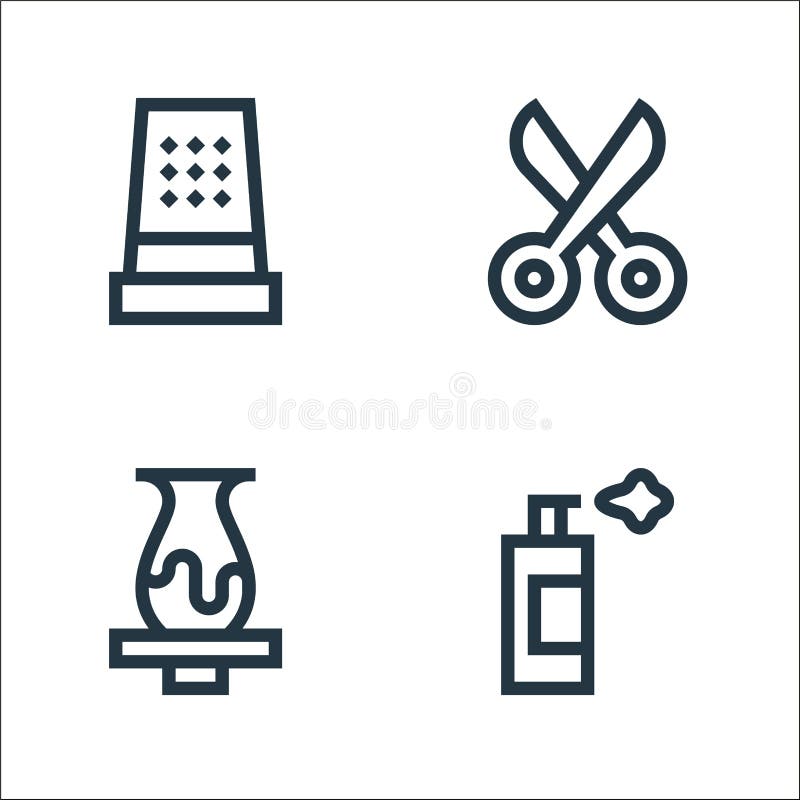 Handcrafts Line Icons. Linear Set Stock Vector - Illustration of tailor ...