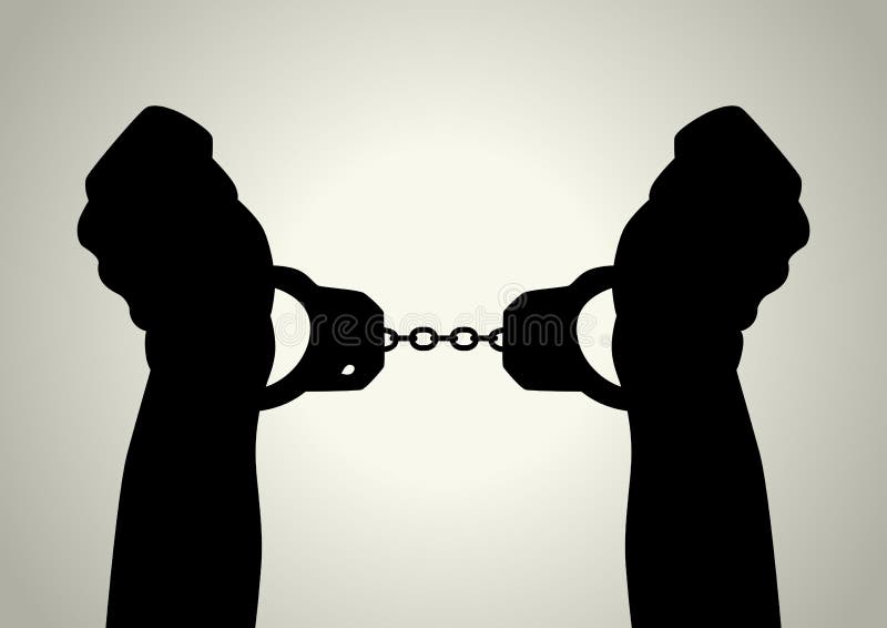 Handcuff stock vector. Illustration of hold, busted, crime - 23945941