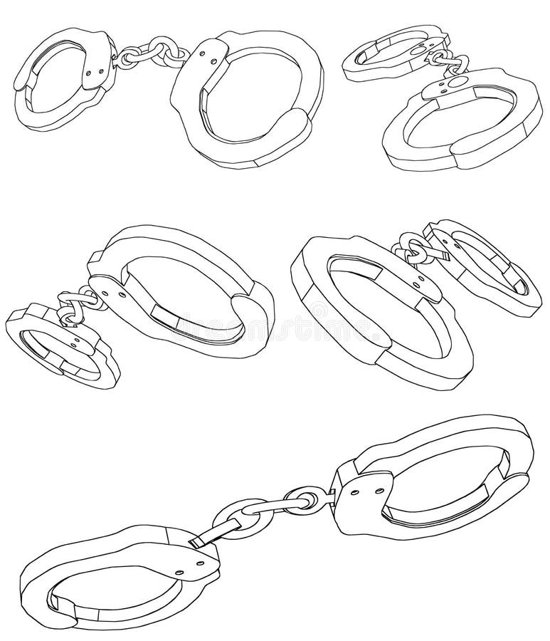 Handcuff man stock vector. Illustration of cartoon, criminal - 35405767