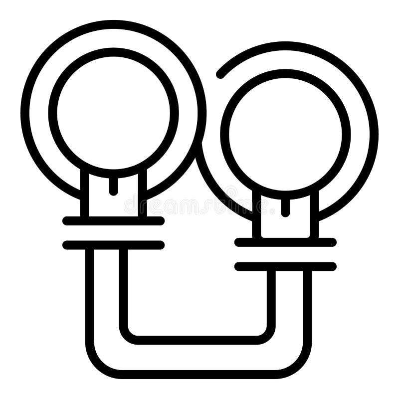 Handcuff Capture Icon Outline Vector. Hand Jail Stock Vector ...