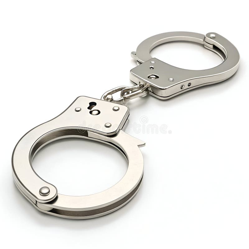 Handcuff 3D Icon, Law Enforcement and Security Concept Stock ...