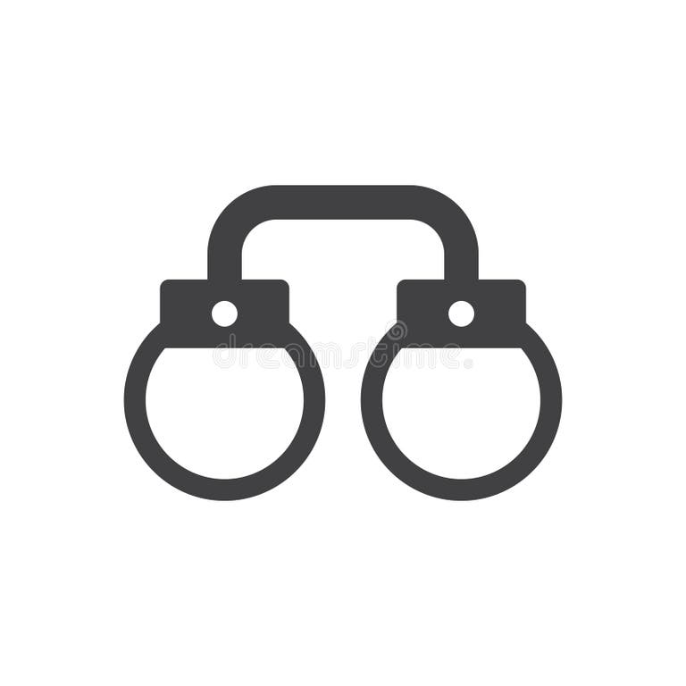 Handcuff icon stock illustration. Illustration of sign - 376688506
