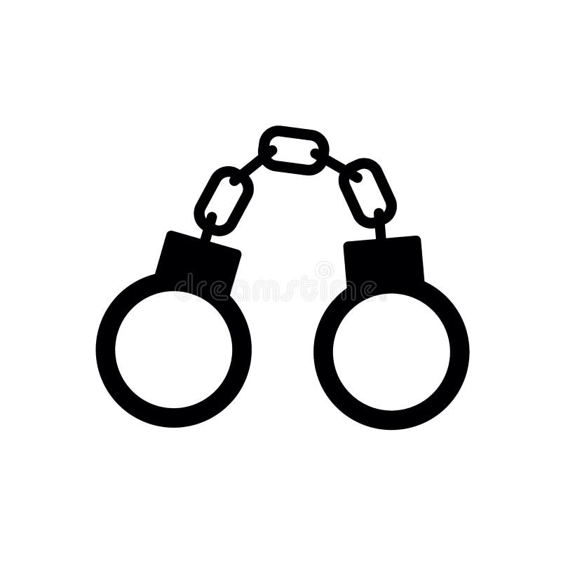 Handcuff Icon. Arrest Icon Vector Stock Vector - Illustration of flat ...
