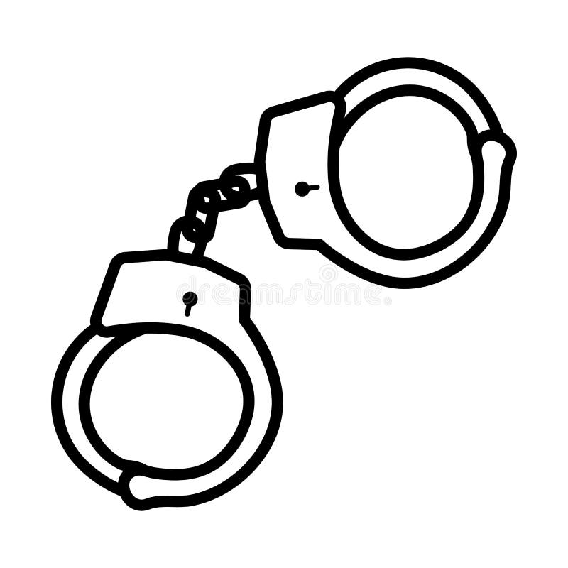 Handcuff Icon stock vector. Illustration of caticons - 250133530
