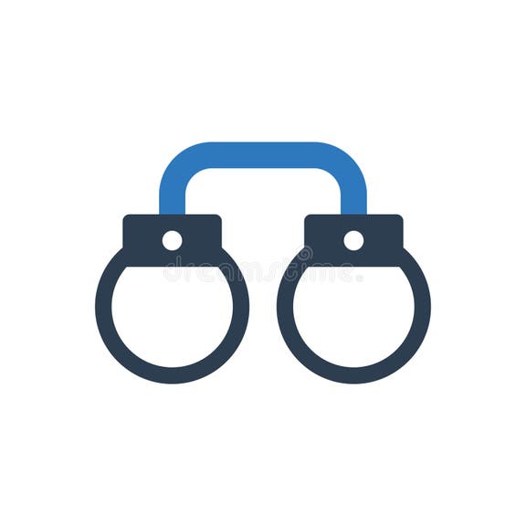 Handcuff icon stock illustration. Illustration of camera - 376689295