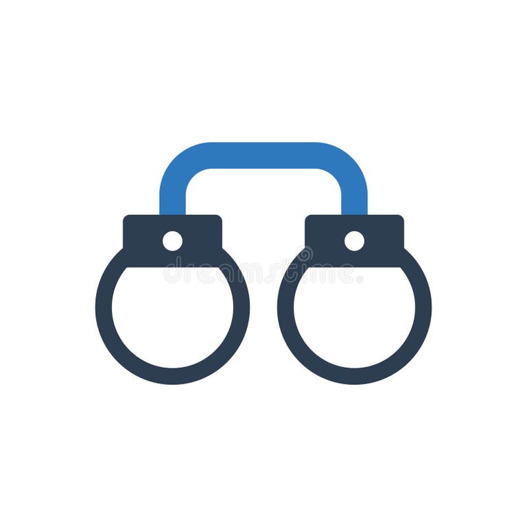 Handcuff icon stock vector. Illustration of camera, chain - 376689295