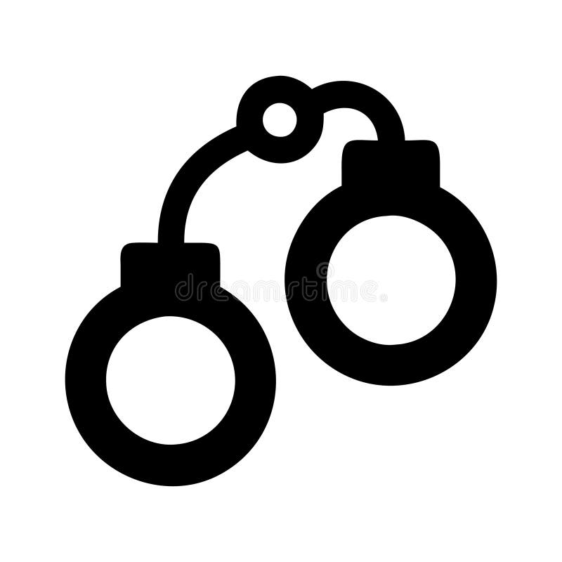 A Handcuff Icon is a Simplified Graphic Representation of a Pair of ...