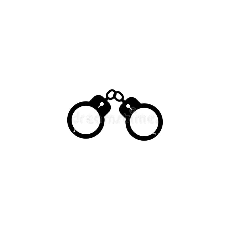 Handcuff icon stock vector. Illustration of limit, wrists - 202434364