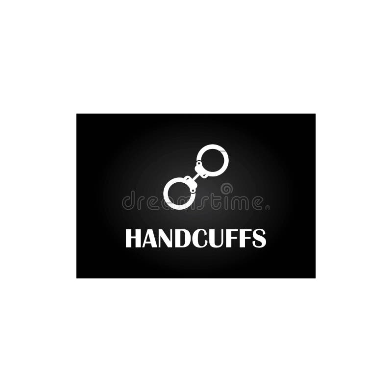 Handcuff icon stock vector. Illustration of crime, metal - 202434384