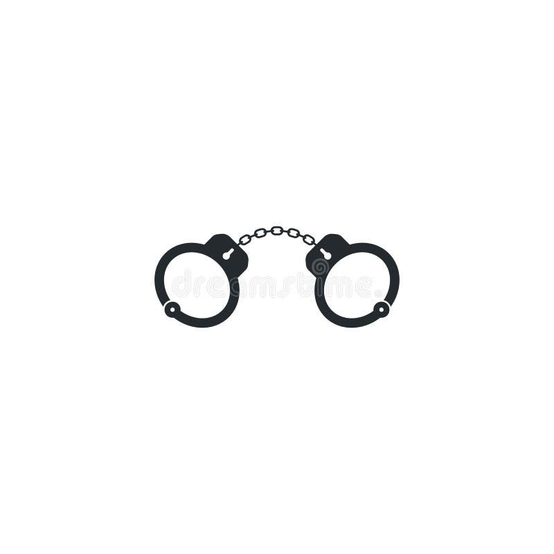 Handcuff Simple Vector Icon Illustration Stock Vector - Illustration of ...
