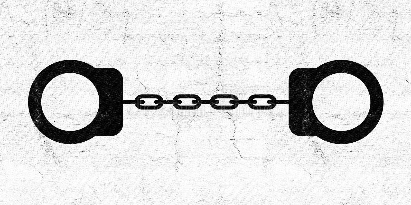 Handcuff symbol stock vector. Illustration of handcuff - 70863527