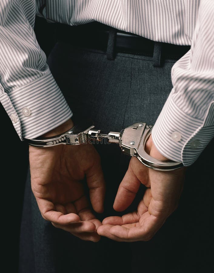 Person in handcuffs. stock photo. Image of confess, signing - 5089104