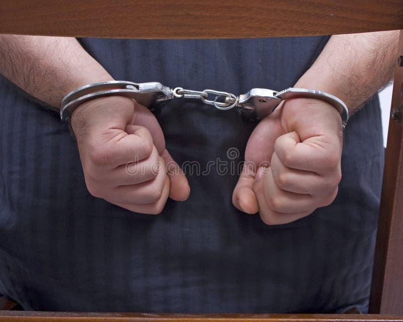 Handcuffed stock image. Image of back, custody, hands - 3961711